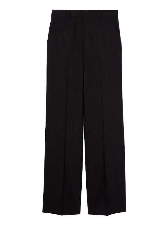 Gucci Pinstripe Wool Jacquard Pants - Black