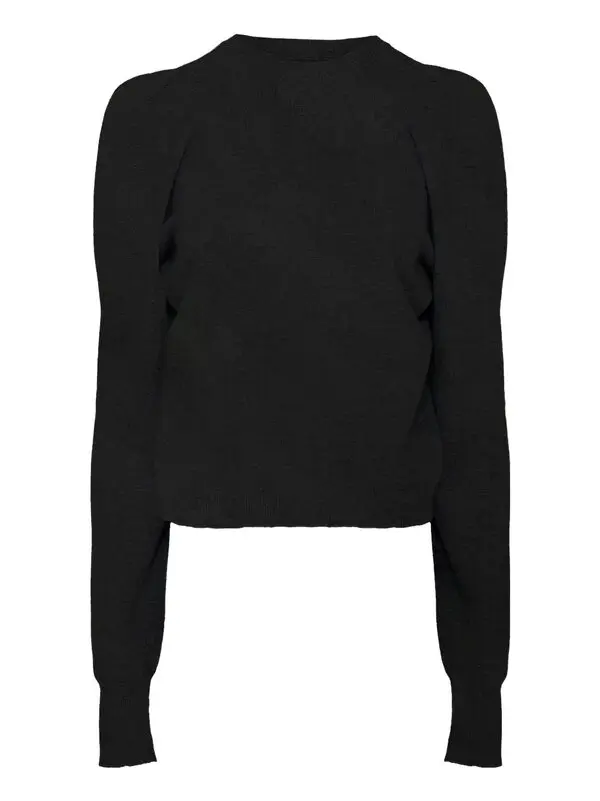 MAISON MARGIELA Puff-shoulder Wool Sweater - Black