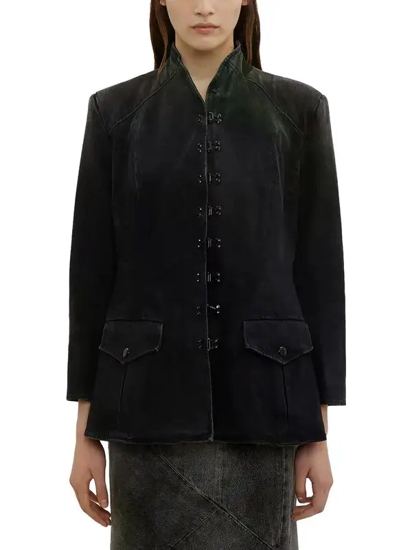 OLIVIER THEYSKENS Denim Blazer - Black