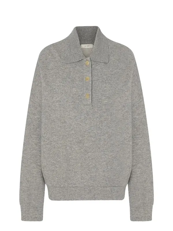THE ROW Corzas Cashmere-cotton Sweatshirt - Grey