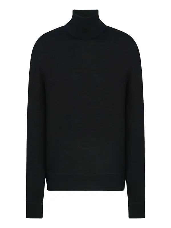 THE ROW Bjorn Cashmere Rollneck Sweater - Black