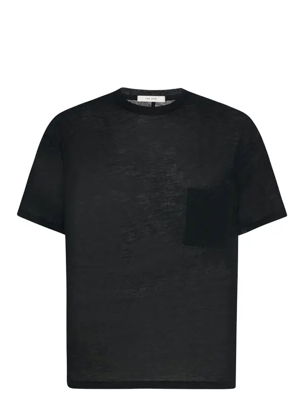 THE ROW Niels Virgin Wool-cashmere T-shirt - Black