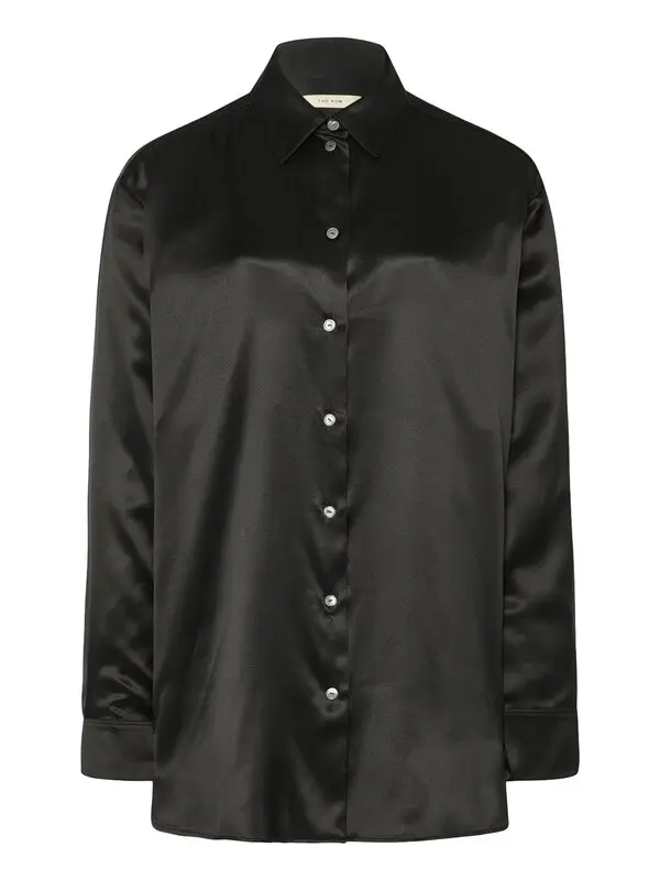 THE ROW Sisilia Silk Shirt - Black
