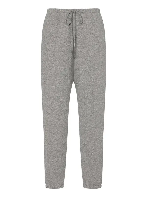 THE ROW Cashmere-cotton Teo Sweatpants - Grey