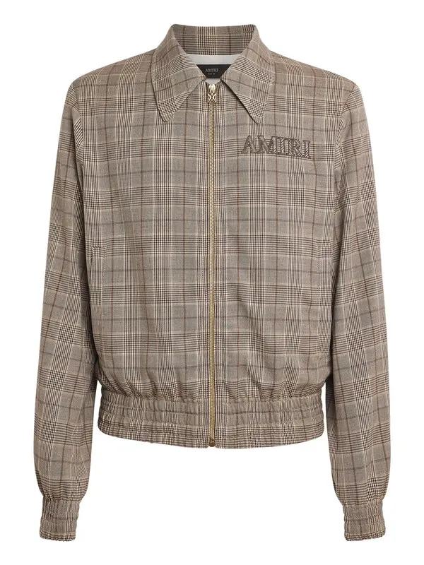 Amiri Checked Bomber Jacket - Brown