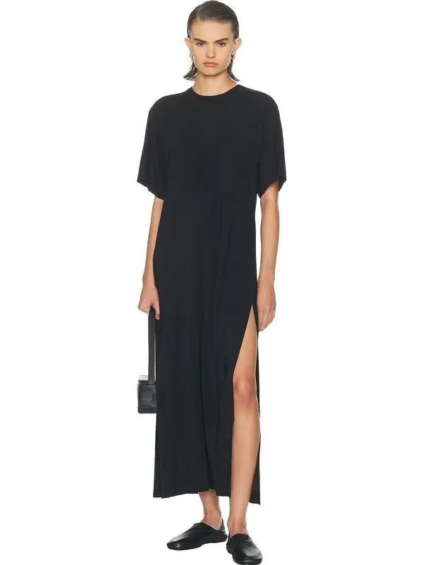 ST. AGNI Relaxed Tee Dress - Black