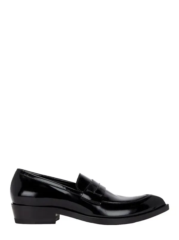 TOM FORD Eva Brushed Leather Loafer - Black