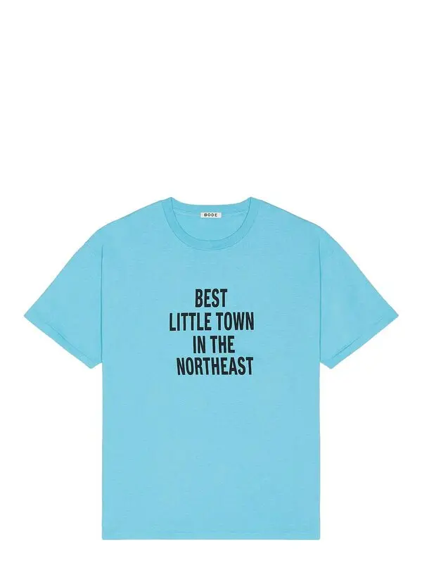 BODE Laketown Tee In Baby - Blue