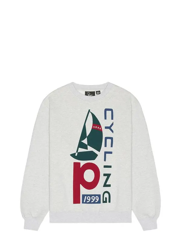 PARRA Sail Bike Crewneck Sweatshirt - Heather Grey