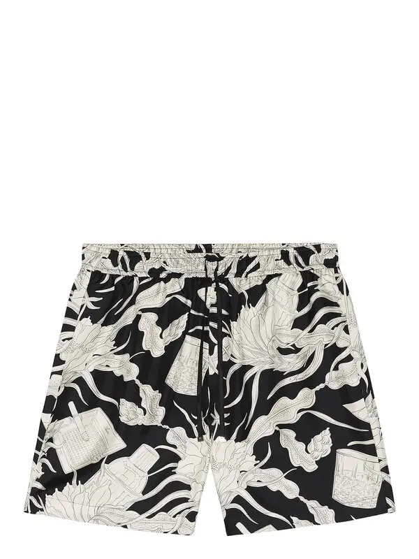 Amiri Floral Short - Black