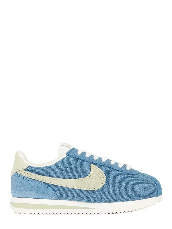 Nike Cortez Se Sneakers - Smokey Blue  Olive Aura  & Pale Ivory