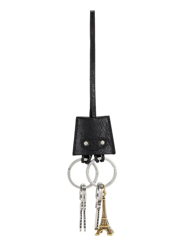 Balenciaga Le City Charm Eiffel Keychain - Black