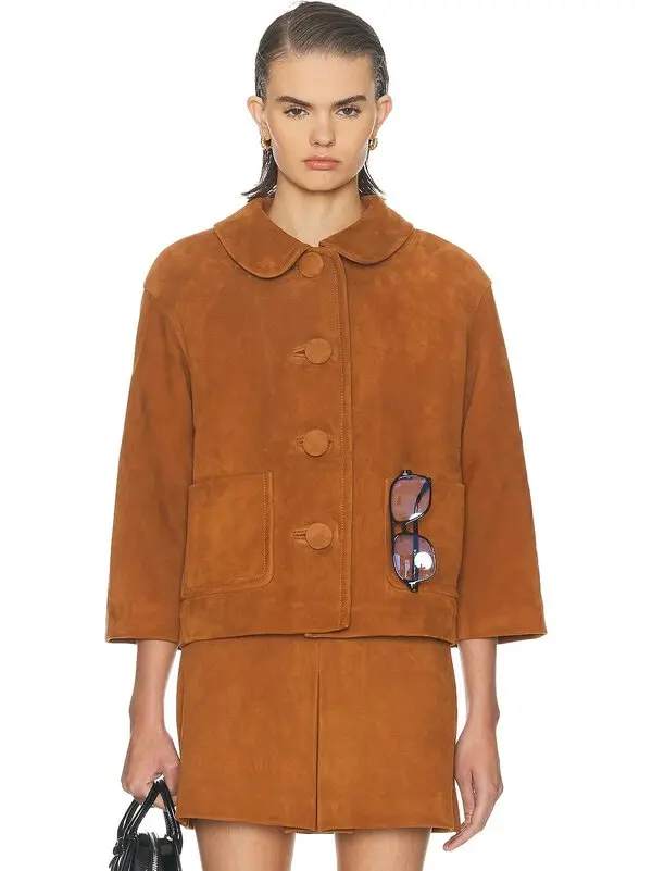 Marc Jacobs Suede Doll Jacket - Copper