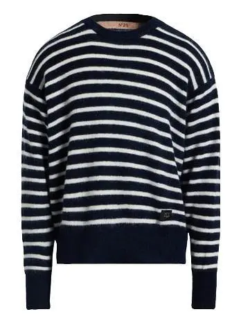 N°21 Striped Mohair Wool Sweater - Blue