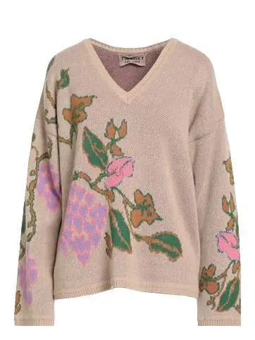 TWINSET Marco Rambaldi X Jacquard-knit Floral Sweater - Beige