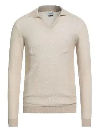 BERNA Cotton-acrylic Two-tone Sweater - Beige
