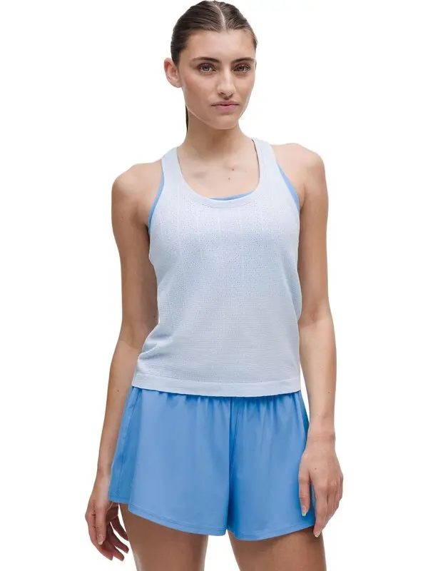 Lululemon Swiftly Pointelle Racerback Tank Top - Herringbone Dot Starch Blue