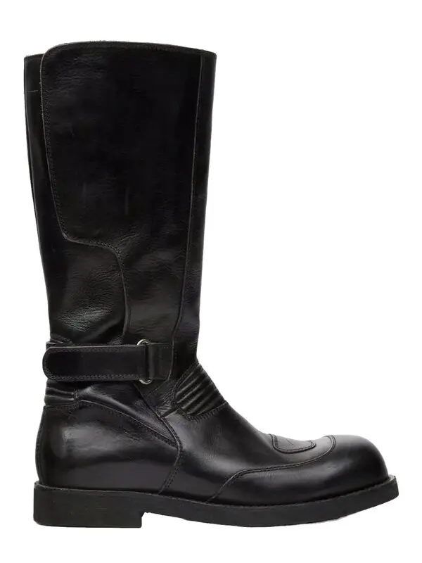 MAISON MARGIELA Leather Biker Boots - Black