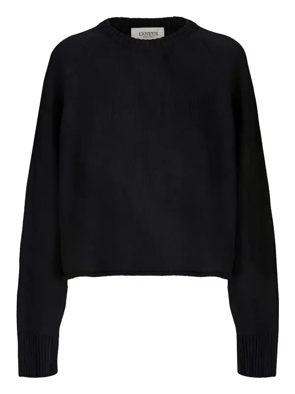 LANEUS Raglan Sleeve Jumper - Black