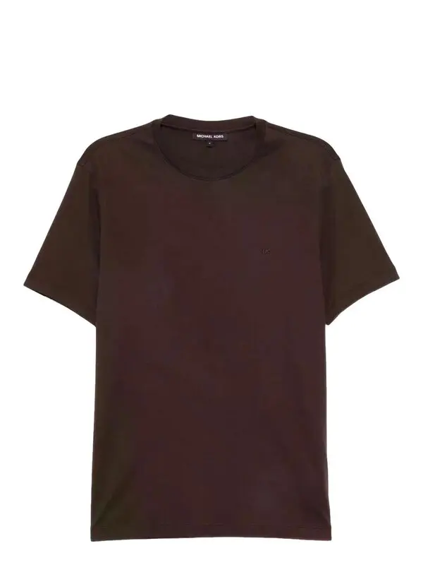 Michael Kors Logo-embroidered T-shirt - Brown