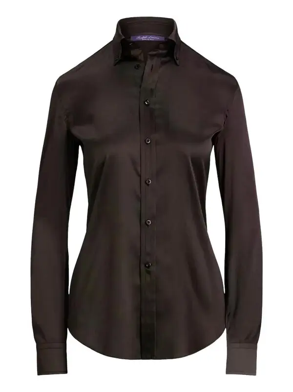Ralph Lauren Silk-satin Shirt - Brown