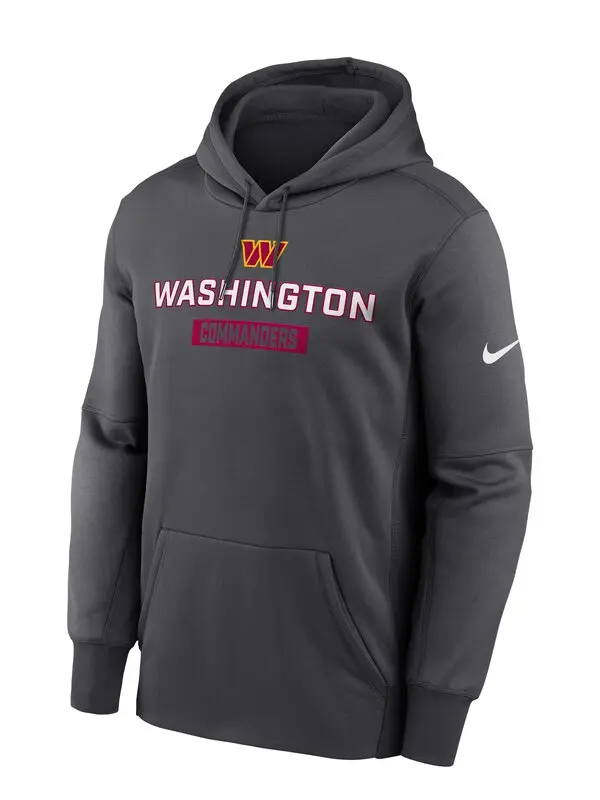 Nike Washington Commanders Therma Nfl Pullover Hoodie - Grey