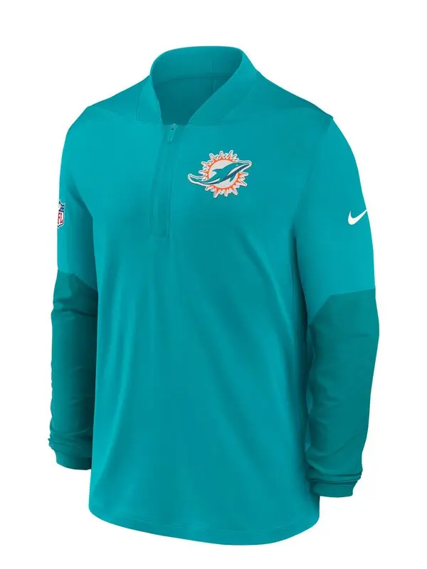 Nike Miami Dolphins Feel The Pressure Dri-fit Nfl 1/2-zip Top - Green