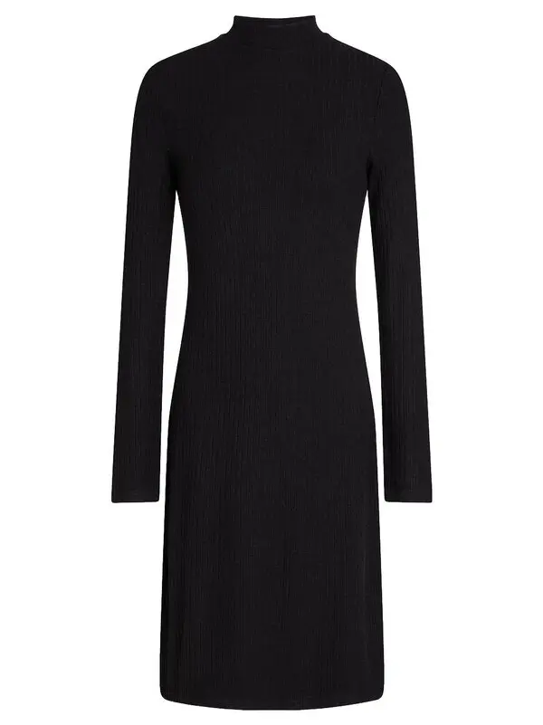 Vince Ribbed-knit Mini Dress - Black