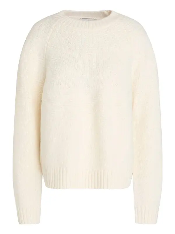 Vince Jacquard-knit Wool Sweater - Ivory
