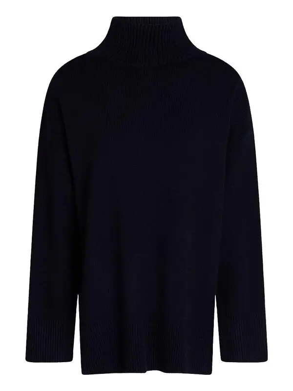 Vince Wool And Cashmere-blend Turtleneck Sweater - Midnight Blue