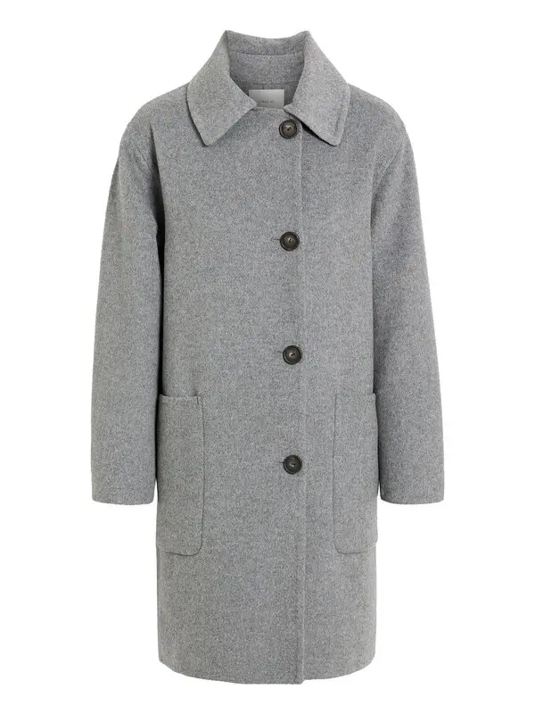 Vince Wool-blend Felt Coat - Gray