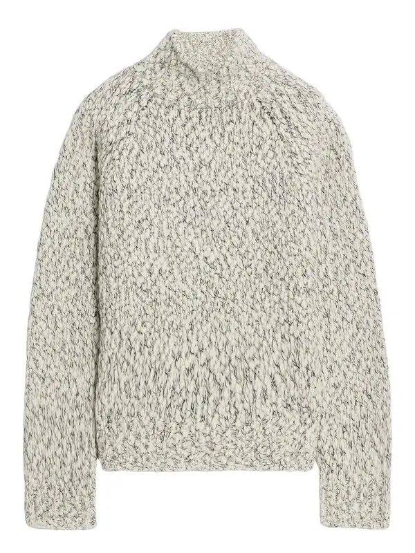 Vince Bouclé-knit Wool-blend Turtleneck Sweater - Off-white