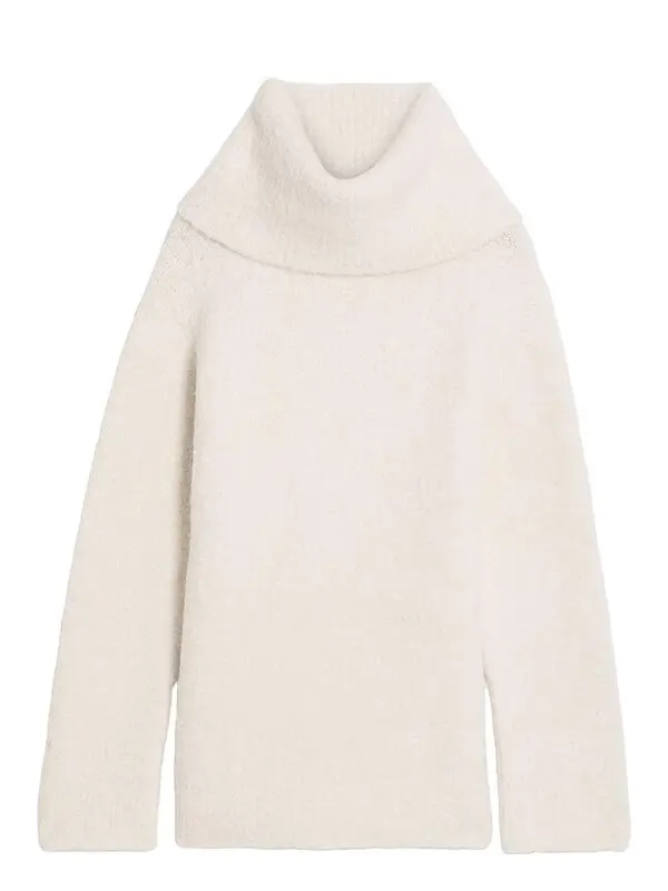 Vince Bouclé-knit Turtleneck Sweater - Off-white