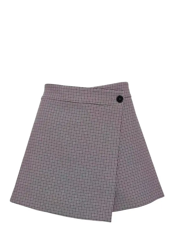 MSGM Fold-detail Check Shorts - Pink