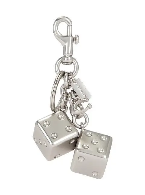 COACH Dice Bag Charm - Silver