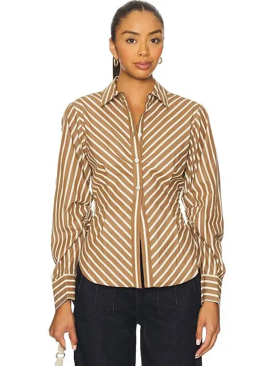 HEVRON Drexel Shirt - Copper Stripe