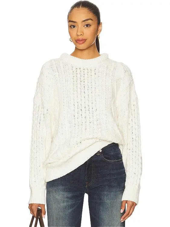 Denimist Oversized Aran Sweater - Off White