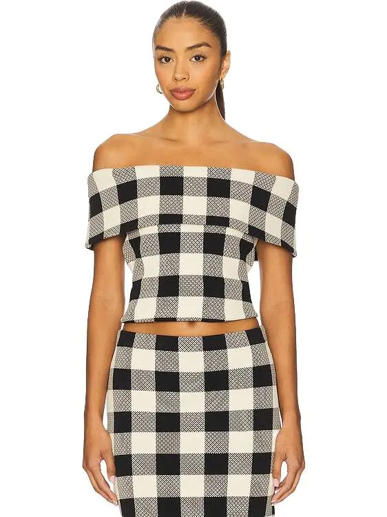 Posse Pippa Strapless Top - Heritage Plaid