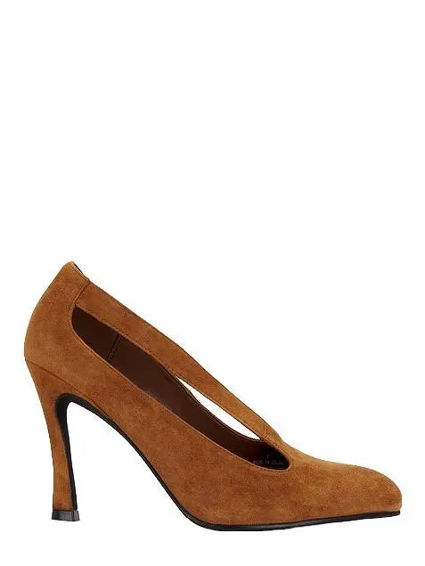 Jeffrey Campbell Managed Pump - Dark Tan Suede
