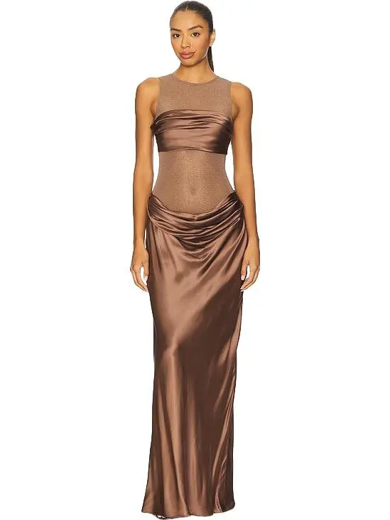 Nbd Fiza Maxi Dress - Brown