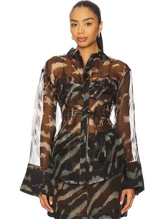 AMUR Clea Blouse - Aerial Terrain