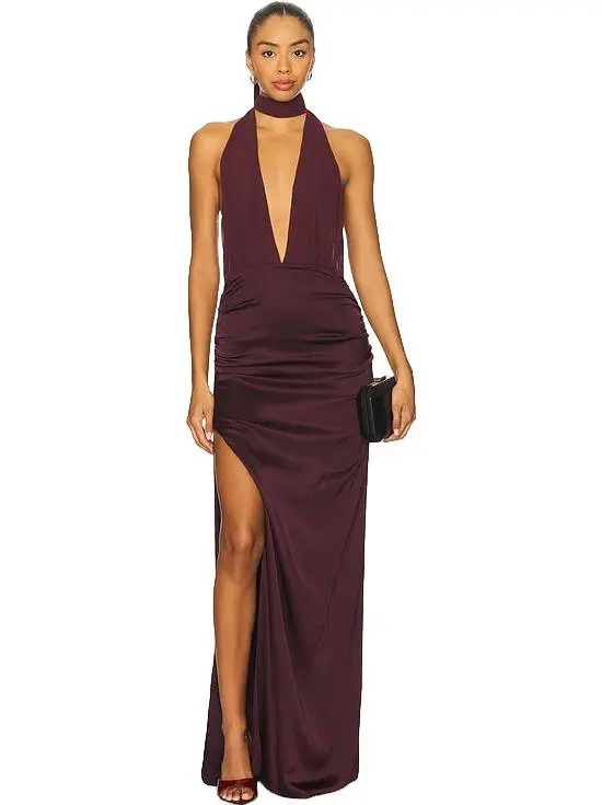 Nbd The Roja Gown - Dark Plum
