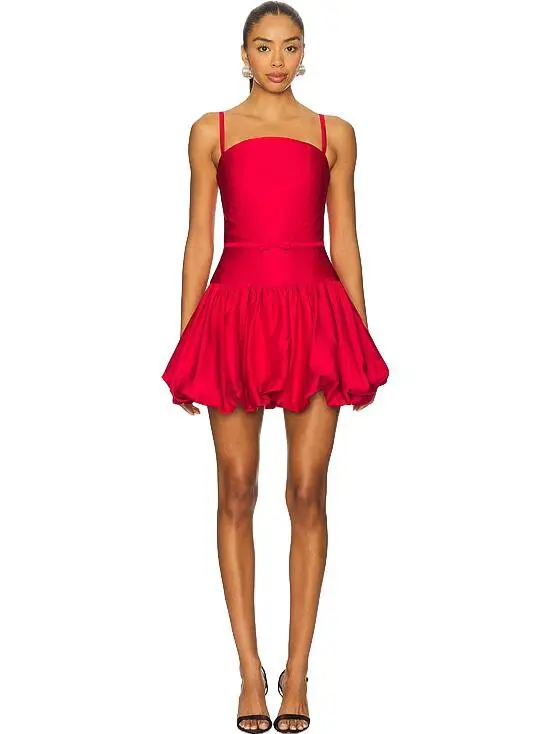 SAU LEE Maddie Mini Dress - Red