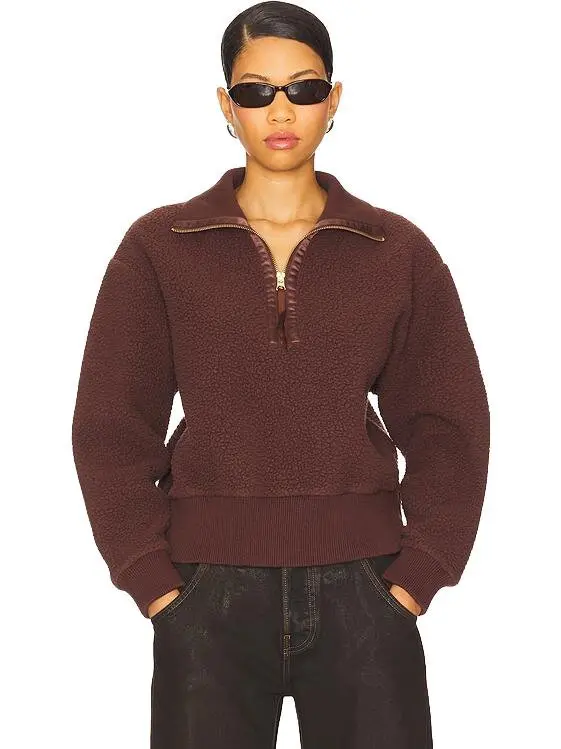 Varley Roselle Half Zip Fleece - Deep Mahogany