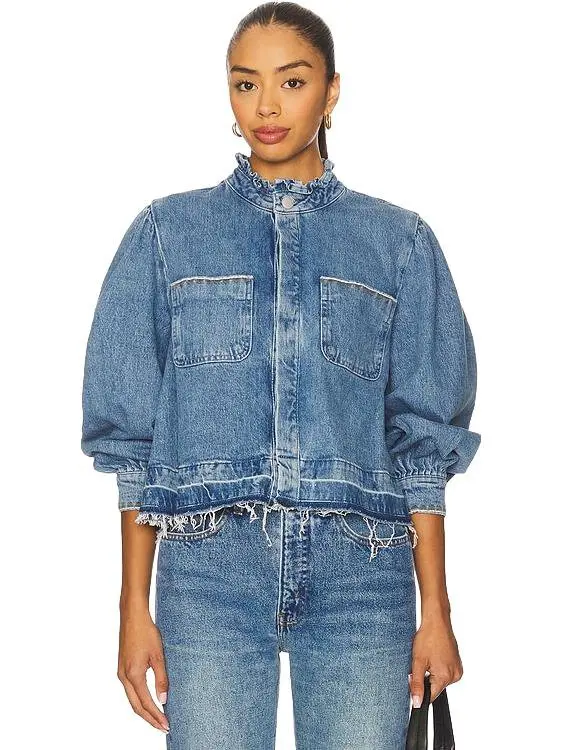 SEVENTY + MOCHI Ziggy Cropped Denim Jacket - Rodeo