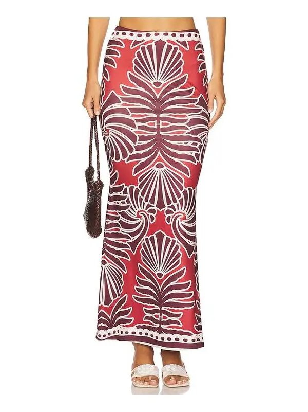 SEVEN WONDERS Sienna Maxi Skirt - Brodie Red