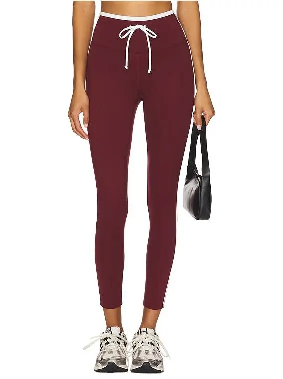 Year Of Ours Sport Sprint Legging - Burgundy & Cream