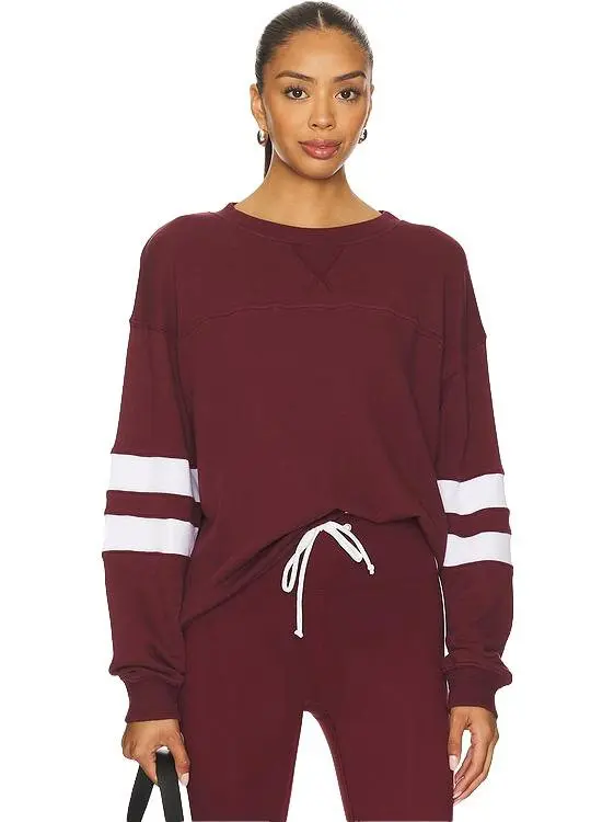 Year Of Ours Varsity Sweatshirt - Burgundy & Cream