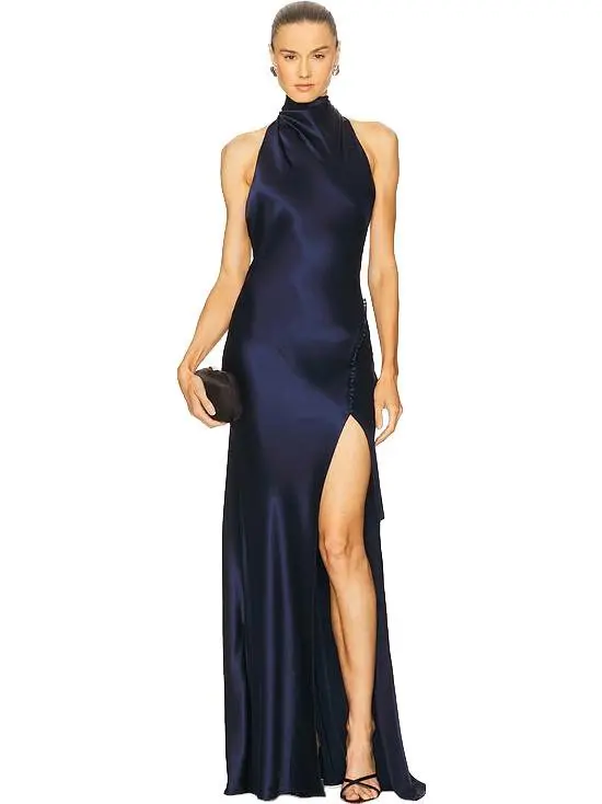SAU LEE Penelope Gown - Midnight Blue