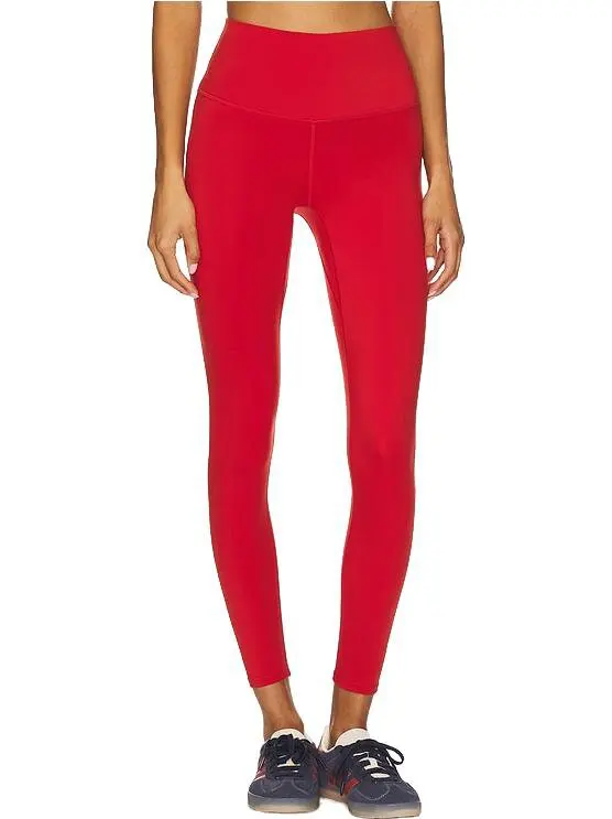 Varley Free Soft High Rise 25 Legging In Red - Lava Falls